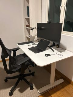 IKEA Adjustable Standing Desk - White, Furniture & Home Living ...