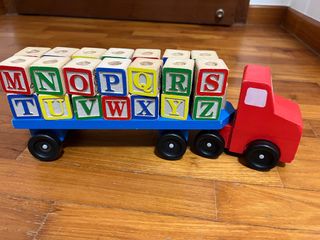 AGW Wooden Alphabet and Number Blocks, Hobbies & Toys, Toys & Games on ...