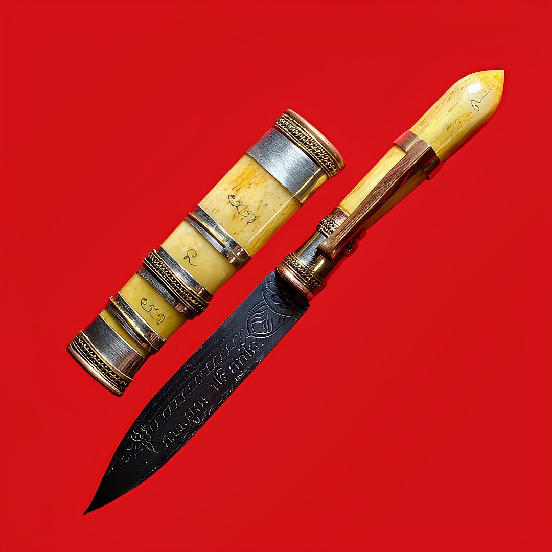 [$88] LP Koon Mitmor/Powerful Mit Mor/Meed Mor with Yant/灭魔刀, Wat Ban ...