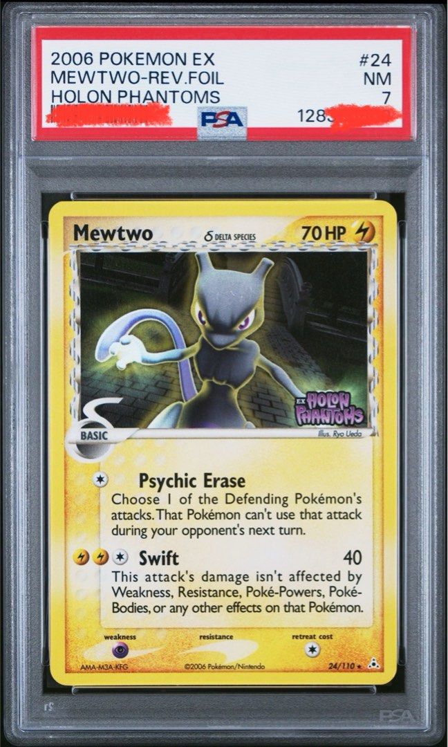 🧠 Mewtwo – Delta Species (Holon Phantoms, Stamped) 🌈 Reverse Foil | PSA ...