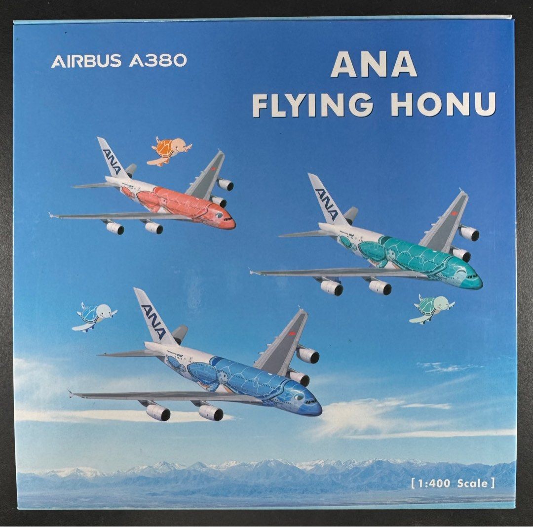 ANA Airbus A380 Flying Honu Lani Blue, Kai Green, Ka La Orange Turtles ...