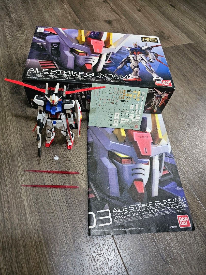 Bandai RG 1/144 Aile Strike Gundam Model Kit, Hobbies & Toys, Toys ...