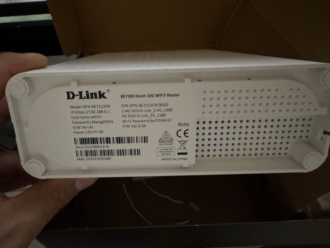 D-Link BE7200 Mesh 10G Wi-Fi 7 Router, Computers & Tech, Parts ...