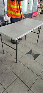 Portable Folding Table - Black 120cm x 60cm. Heavy duty, Furniture ...