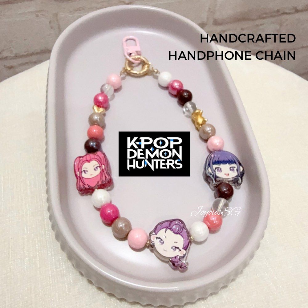 Handcrafted K-POP Demon Hunters Mobile Handphone Chain (Rumi, Mira ...
