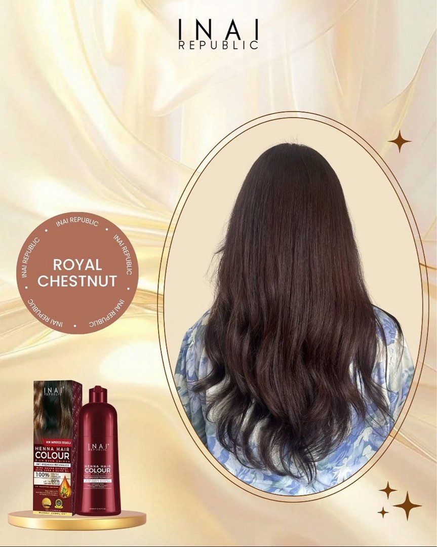 INAI REPUBLIC Henna Hair Colour - Royal Chestnut, Beauty & Personal ...