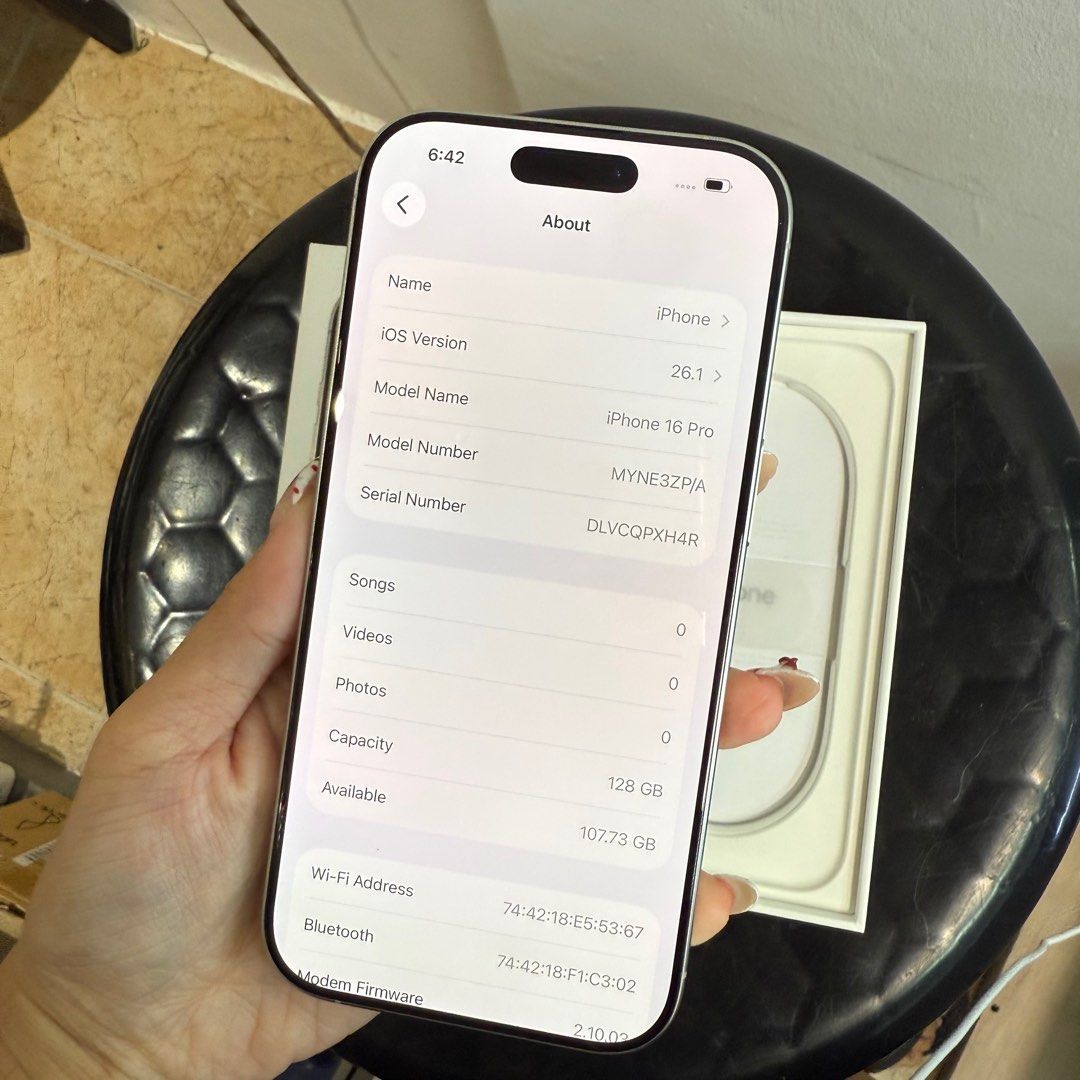 iPhone 16 Pro White Titanium 128GB, Mobile Phones & Gadgets, Mobile ...