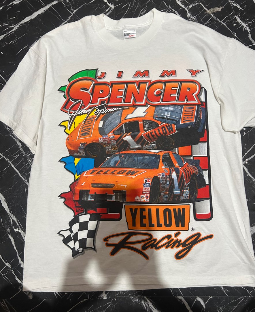 Jimmy Spencer Yellow Nascar shirt, Men's Fashion, Tops & Sets, Tshirts ...
