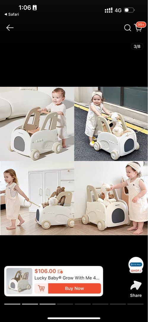 Lucky Baby Grow With Me 4-in-1 Push Walker, Babies & Kids, Infant ...