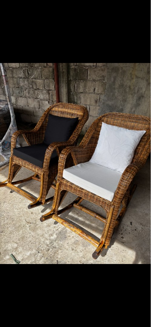 Native Rattan Rocking Chair, Furniture & Home Living, Furniture, Other ...