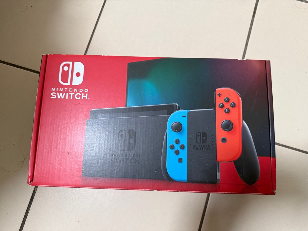 Nintendo Switch Console - Red/Blue Joy-Con + Free Casing, Video Gaming ...