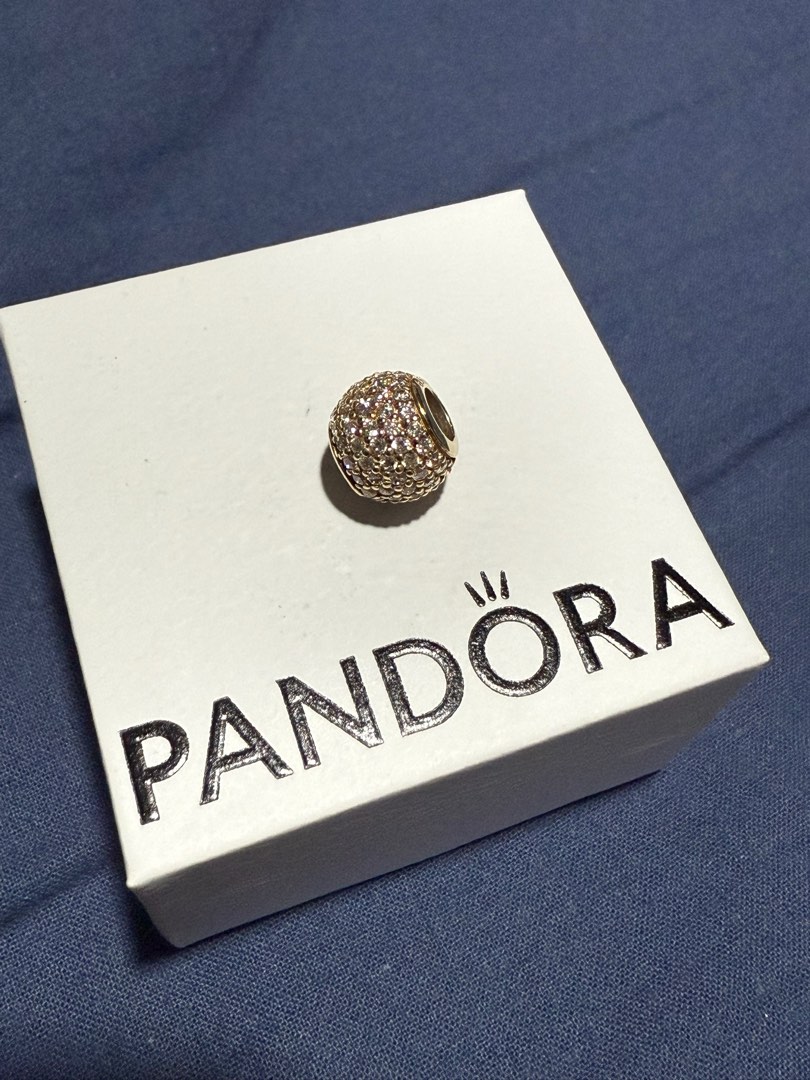 Pandora Pave Ball 14k Gold, Women's Fashion, Jewelry & Organisers ...