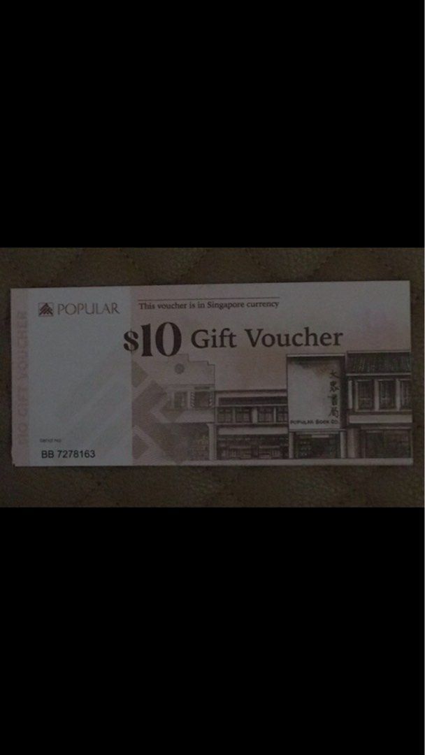 Popular $10 Gift Voucher - Valid till Jan 2026, Tickets & Vouchers ...
