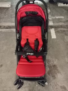 Prego Red Stroller, Babies & Kids, Going Out, Strollers on Carousell