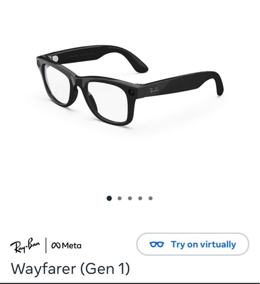 Ray-Ban Meta Wayfarer (Gen 1) Sunglasses, Men's Fashion, Watches ...