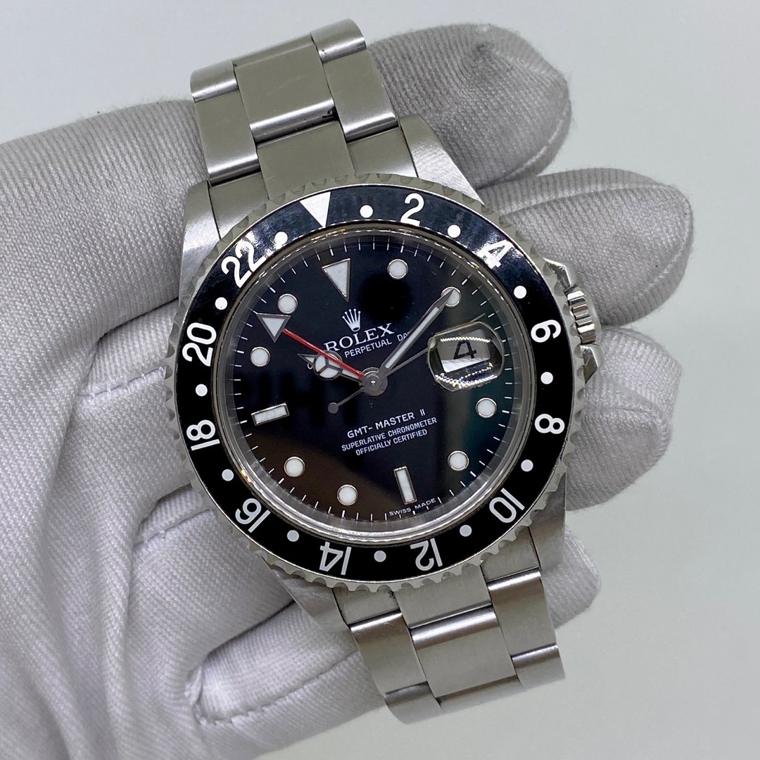 ROLEX BLACK DIAL GMT-MASTER II 116710 AUTOMATIC WATCH ONLY MOVING ...