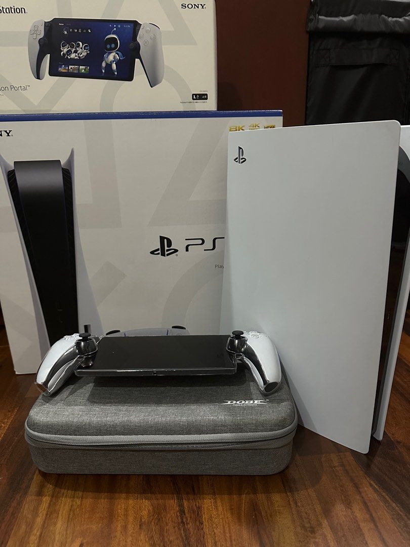 PS5 Fat 825GB (Disk Version) w/ 2 PS5 Controllers + PS Portal + Games ...