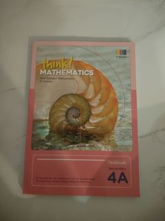 Think! Mathematics Secondary 4A & 4B Textbook, Hobbies & Toys, Books ...