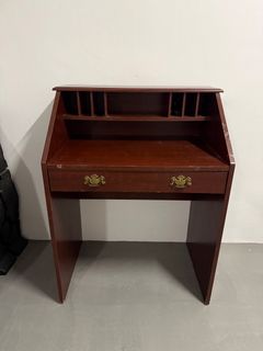 Vintage Wooden Desk with Floral Accents, Furniture & Home Living ...