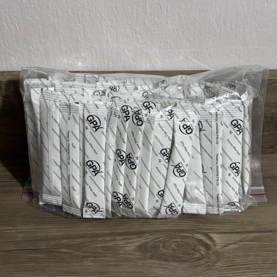 [100 sticks + 15 Free Sticks] 4g GPA Premium White Sugar Packets ...