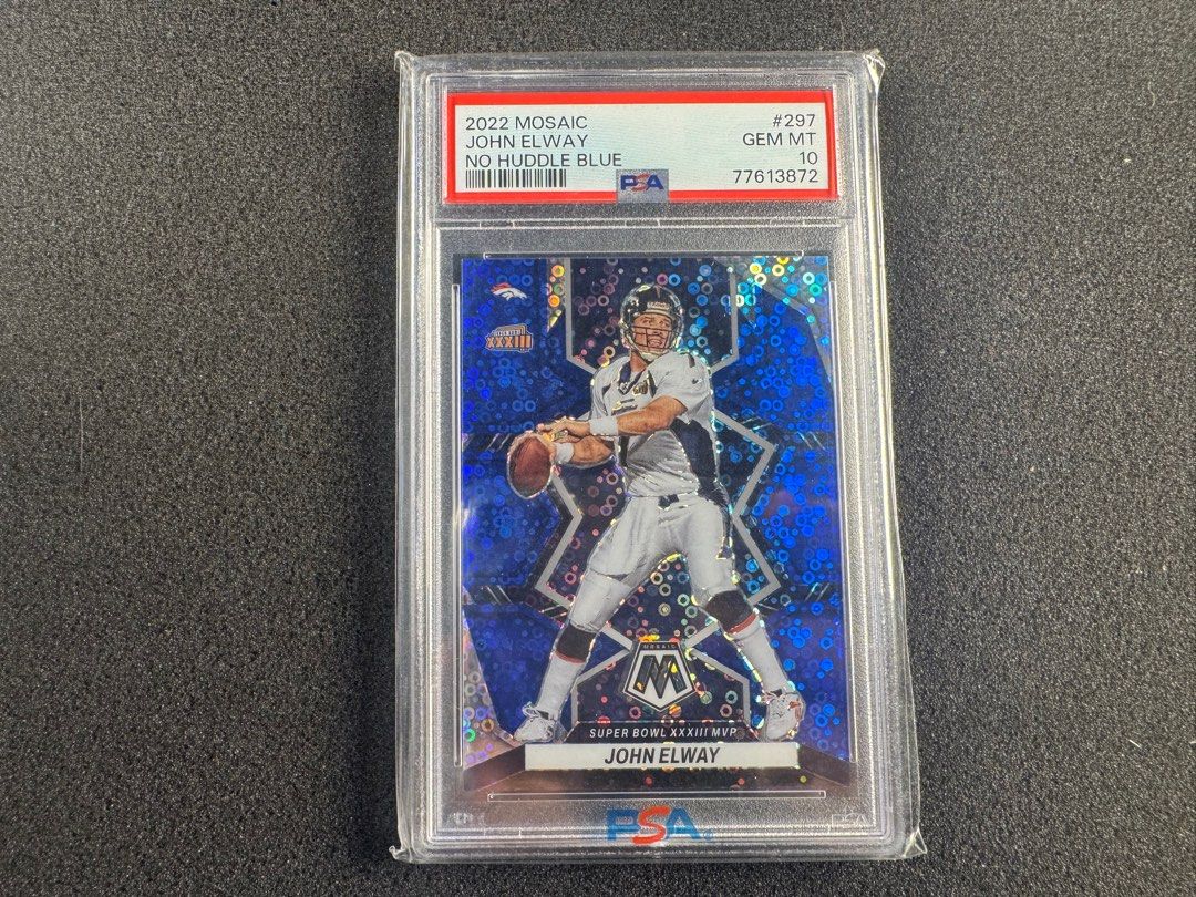 2022 Mosaic John Elway No Huddle Blue /75 PSA 10, Hobbies & Toys, Toys ...