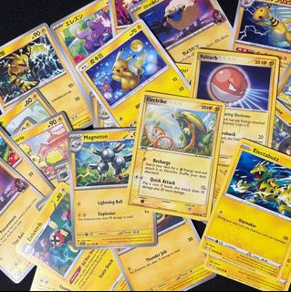 [$0.4ea] electric type holo/shiny/rh pokemon cards, Hobbies & Toys ...