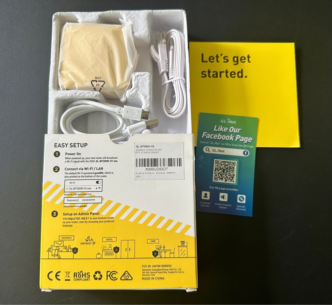 gl.inet GL-MT300N-V2 Mini Smart Router, Computers & Tech, Parts ...