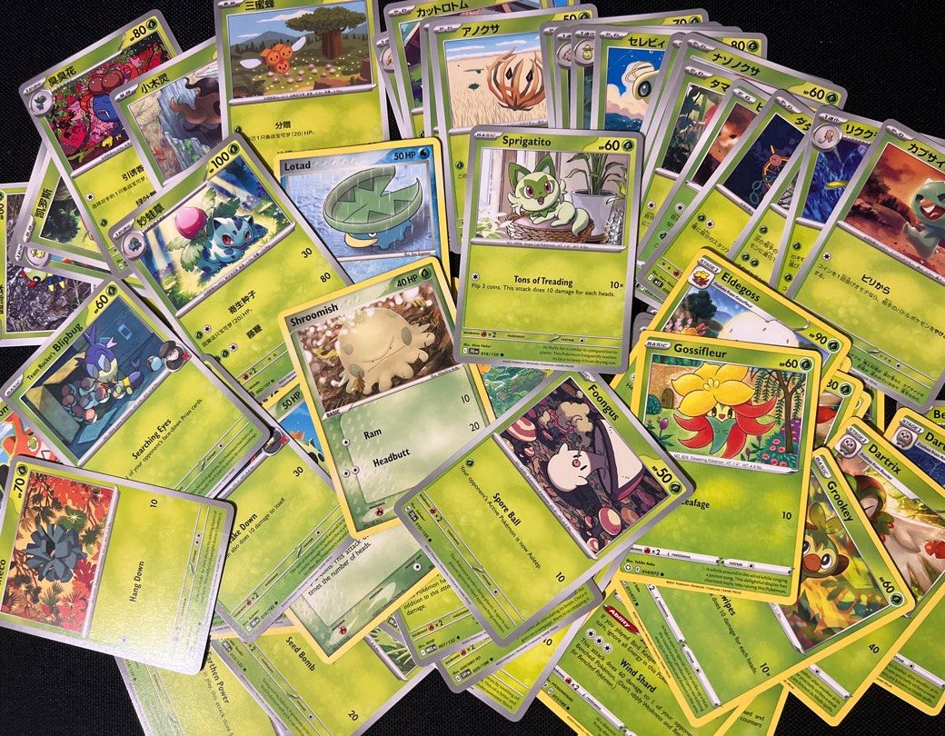 🍃Grass Type Pokemon Cards!, Hobbies & Toys, Toys & Games on Carousell