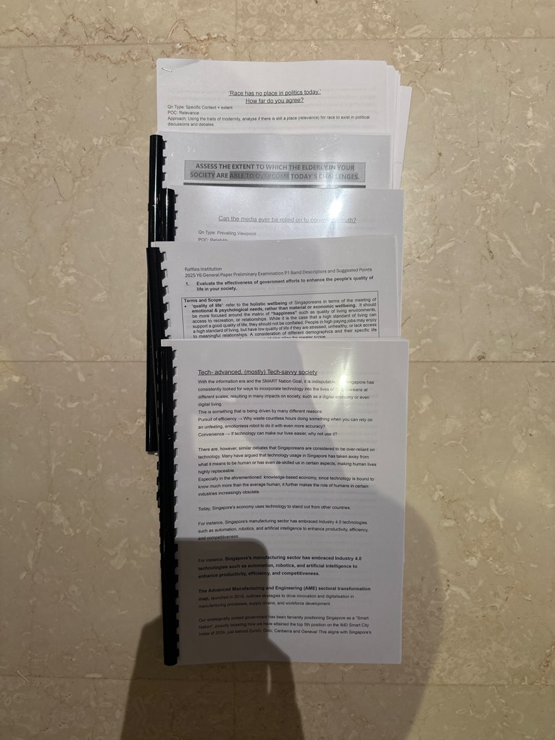 ALEVEL JC H1 GENERAL PAPER MODEL ESSAYS INCLUDES RI PRELIM + TP ESSAY ...