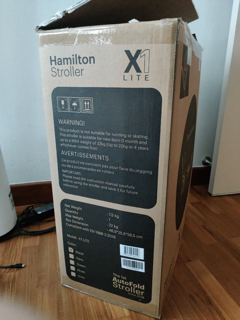 Hamilton X1 Lite Autofold Stroller - Brand New, Babies & Kids, Going ...