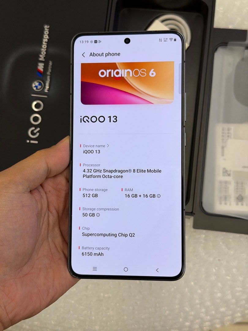 IQOO 13 5G 16GB RAM 512GB STORAGE FULL SET BOX ORIGINAL [MALAYSIA SET ...