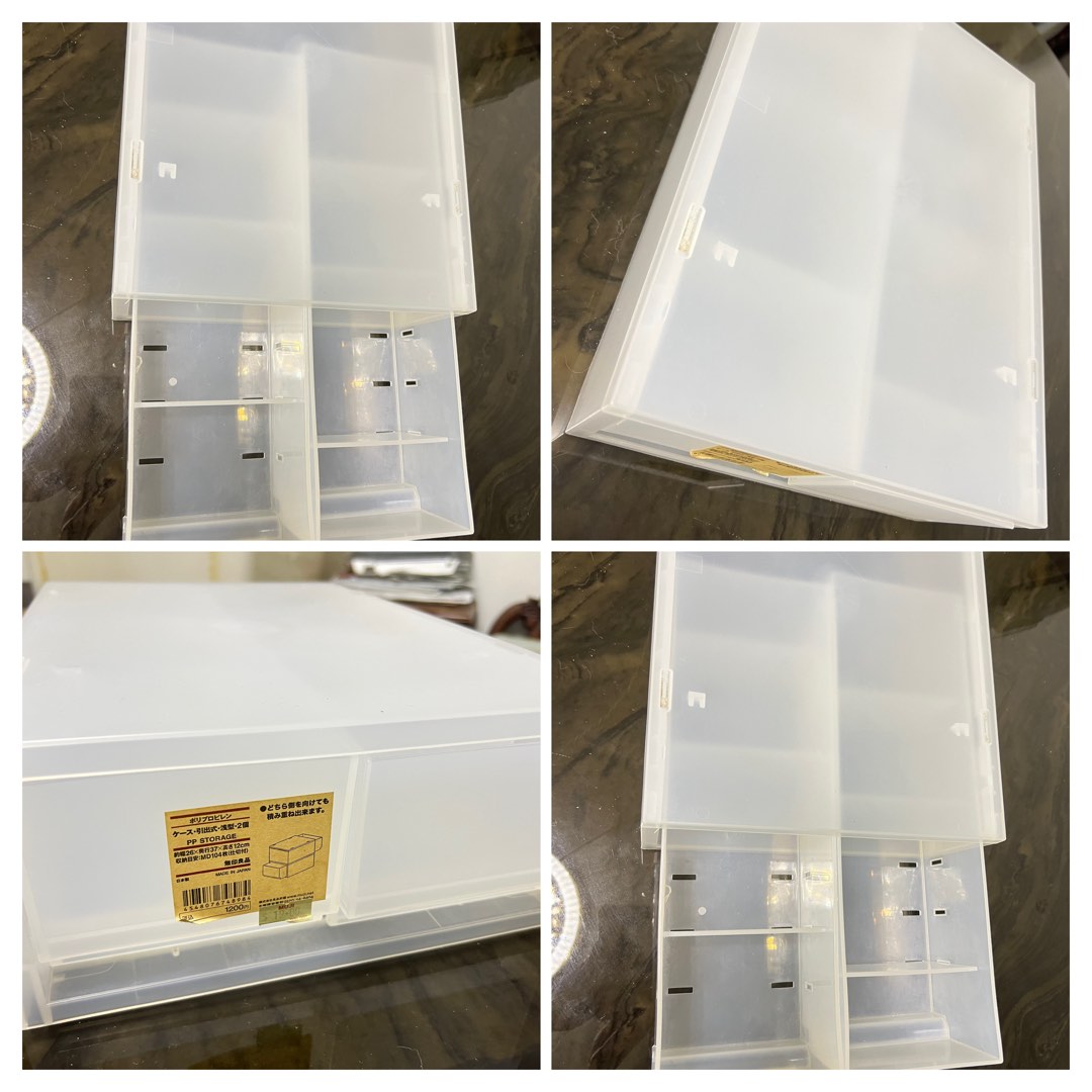 MUJI PP Storage Box with 2 Drawers, Furniture & Home Living, Home ...