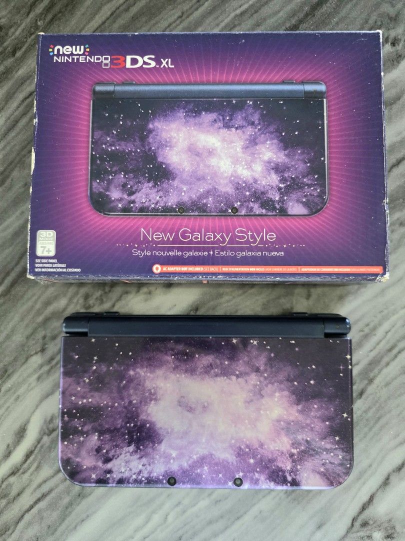New Nintendo 3DS XL Galaxy Style Limited Edition IPS Bottom Screen CFW ...