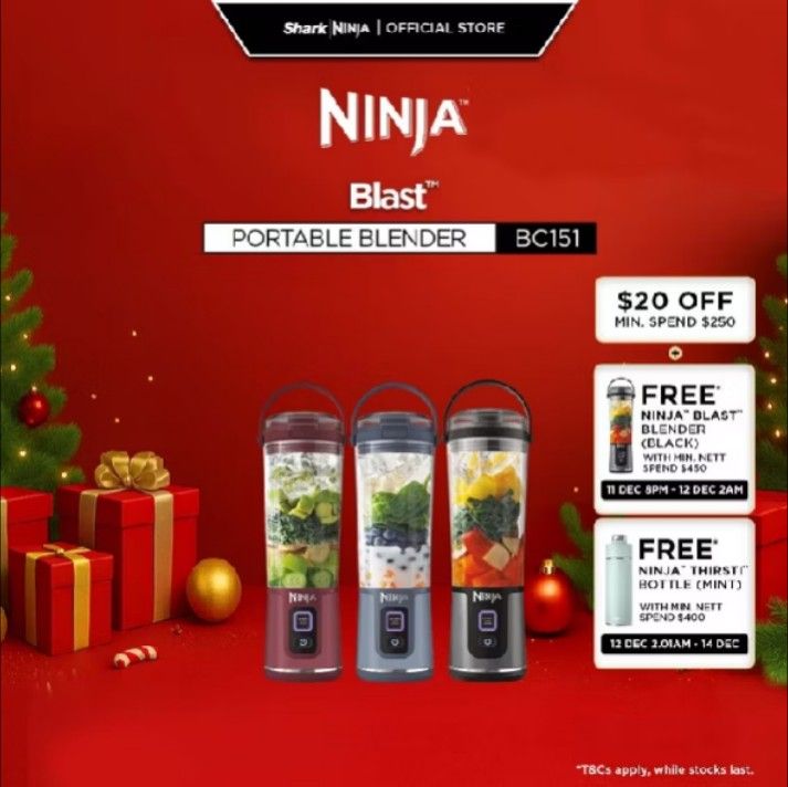 Ninja Blast Portable Blender BC151, TV & Home Appliances, Kitchen ...