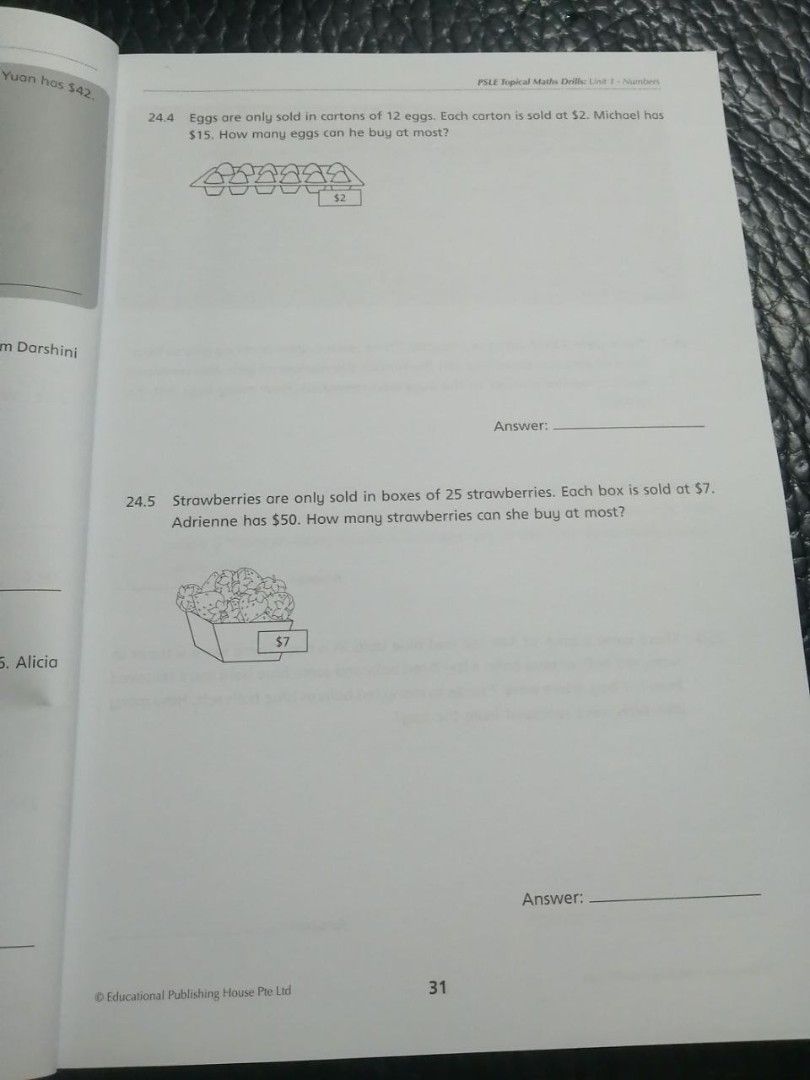 Primary 6 PSLE Maths Topical Drills Workbook, Hobbies & Toys, Books ...