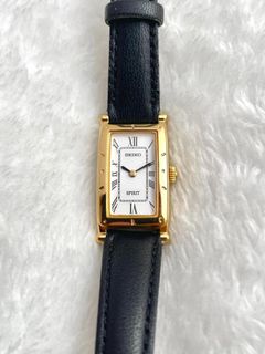 Vintage Ladies Watch: Seiko White Face Tank, Women's Fashion, Watches ...