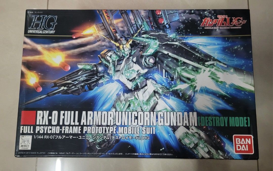 Sale-Bandai HG 1/144 RX-0 Full Armor Unicorn Gundam (Destry mode)Model ...