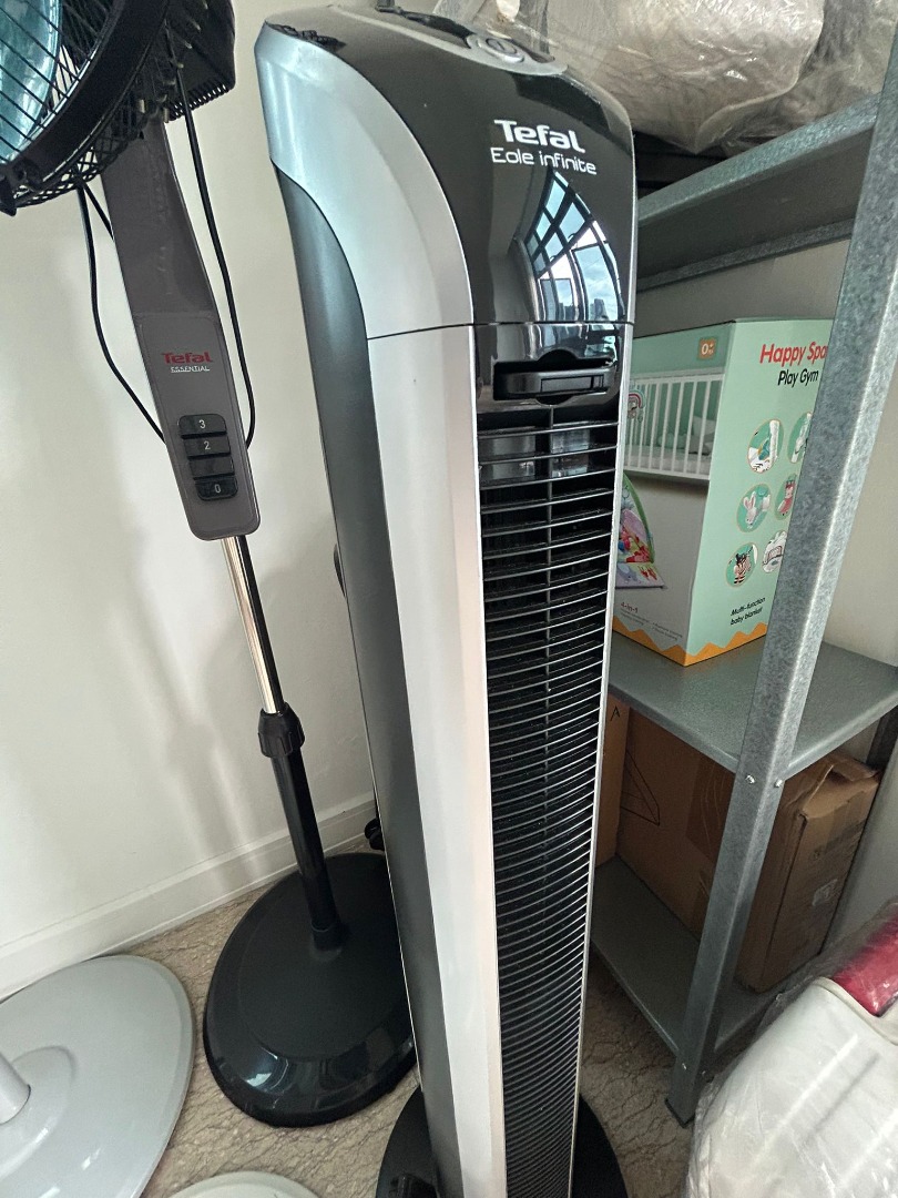 Tefal Eole Infinite Tower Fan w/ Remote, Furniture & Home Living ...