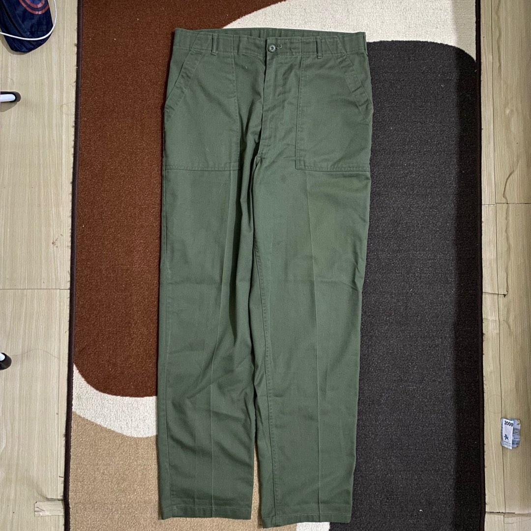 US Army OG-507 Fatigue Pants 80’s M65 OG 107, Fesyen Pria, Pakaian ...