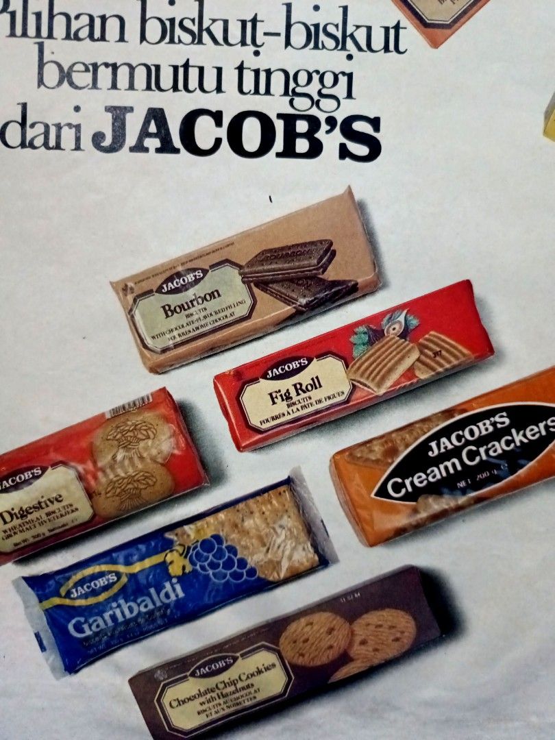 Vintage Frame Poster Biskut Jacob's, Furniture & Home Living, Home ...