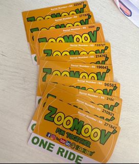 Zoomoov ride ticket, Hobbies & Toys, Toys & Games on Carousell
