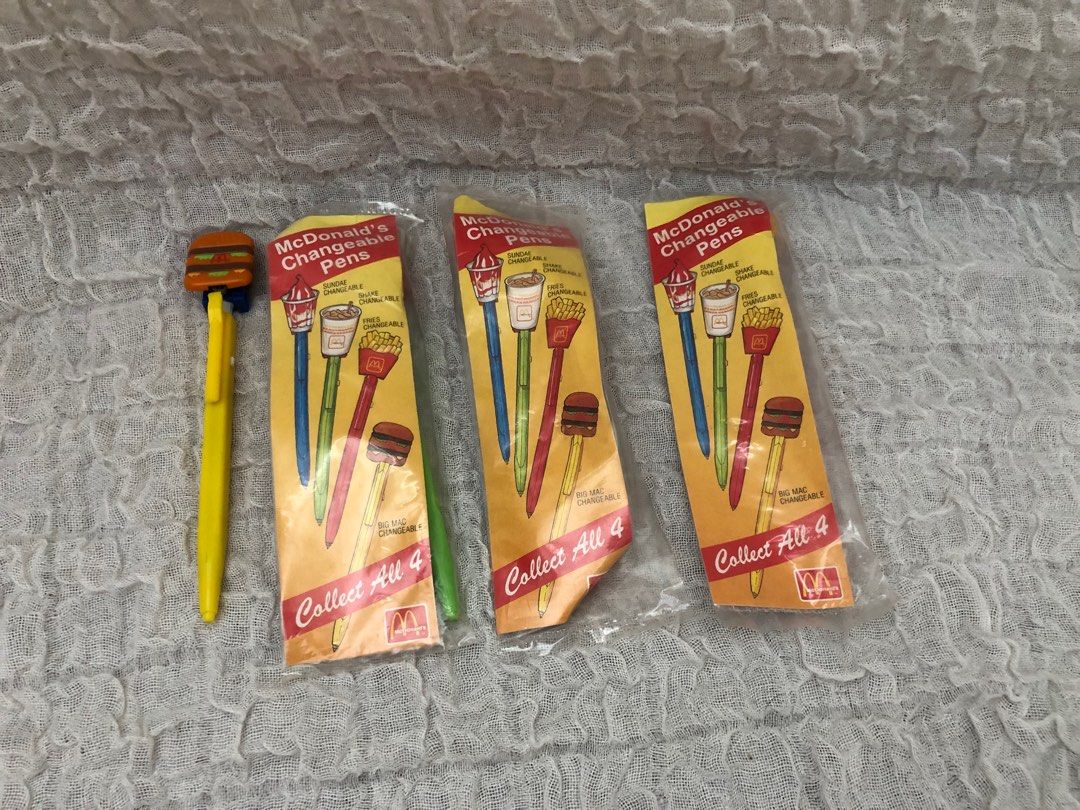 1992 McDonald pens full set, vi rage McDonald happy meal, Hobbies ...
