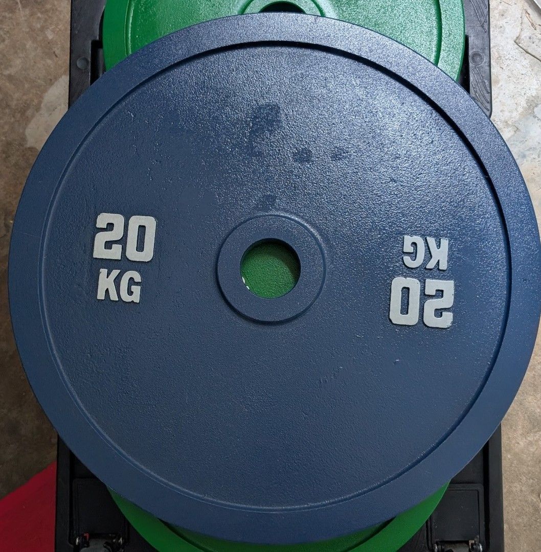 4x 20kg Metal Weight Plate, Sports Equipment, Exercise & Fitness ...