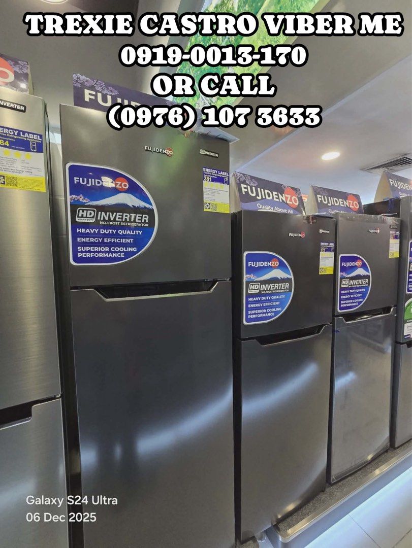 🟥 FUJIDENZO TWO DOOR REFRIGERATOR NO FROST INVERTER IRD80MS INR70MS ...