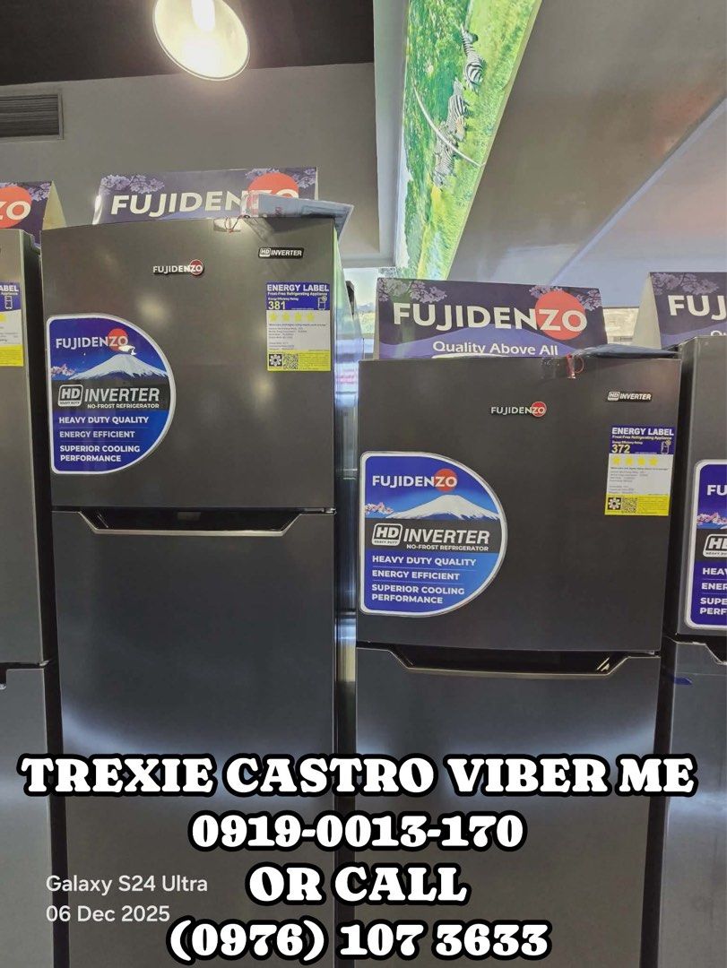 🟥 FUJIDENZO TWO DOOR REFRIGERATOR NO FROST INVERTER IRD80MS INR70MS ...