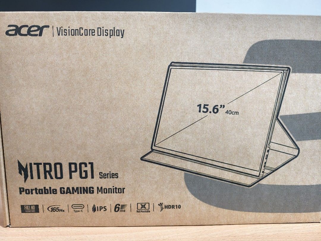 Acer Nitro PG1 Portable Gaming Monitor, Computers & Tech, Parts ...