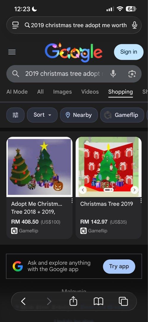 Adopt Me Christmas Tree 2019, Video Gaming, Gaming Accessories, In-Game ...