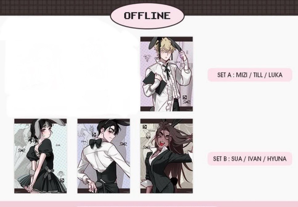 Alien stage x Aniplus collab cafe benefit premium poster Ivan Sua hyuna ...