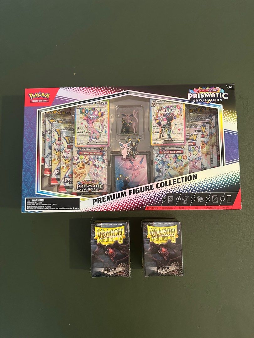Pokemon TCG Prismatic Evolutions Premium Figure Collection + 2 Boxes ...