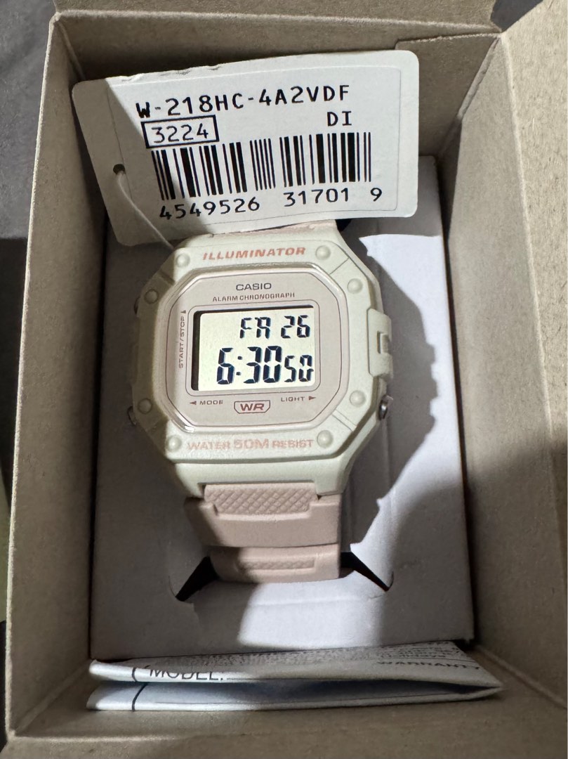 Casio Digital Watch W-218HC-4A2VDF, Women's Fashion, Watches ...